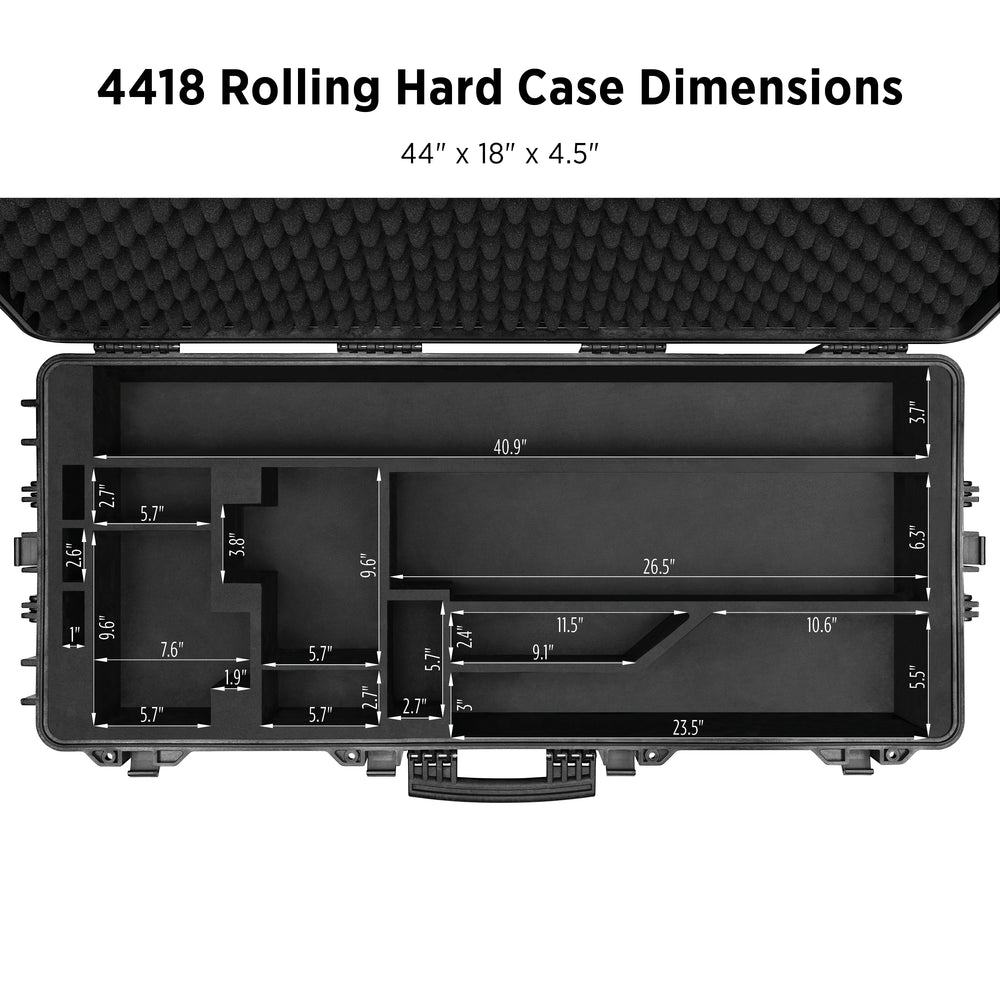 4418 Rolling Hard Case for FJ400 II and FJ400 Strobes (44" x 18")