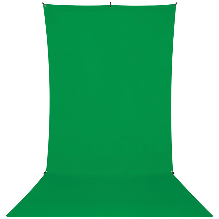 X-Drop Wrinkle-Resistant Sweep Backdrop Kit - Chroma-Key Green Screen