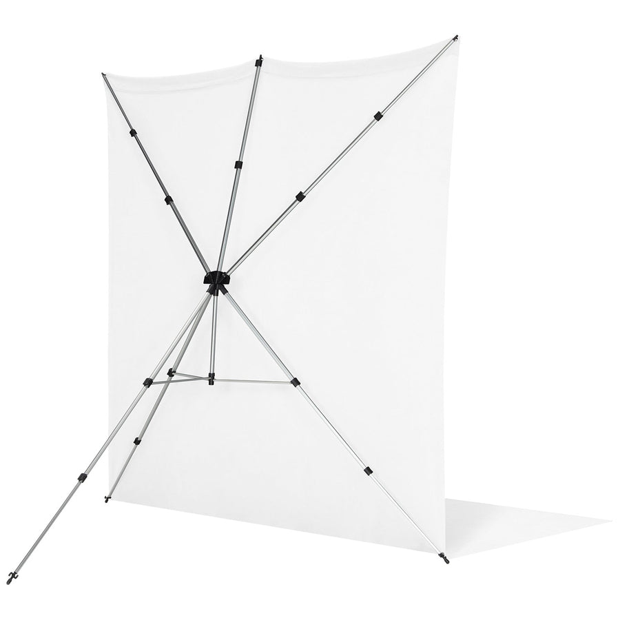 X-Drop Pro Wrinkle-Resistant Sweep Backdrop Kit - High-Key White (8' x