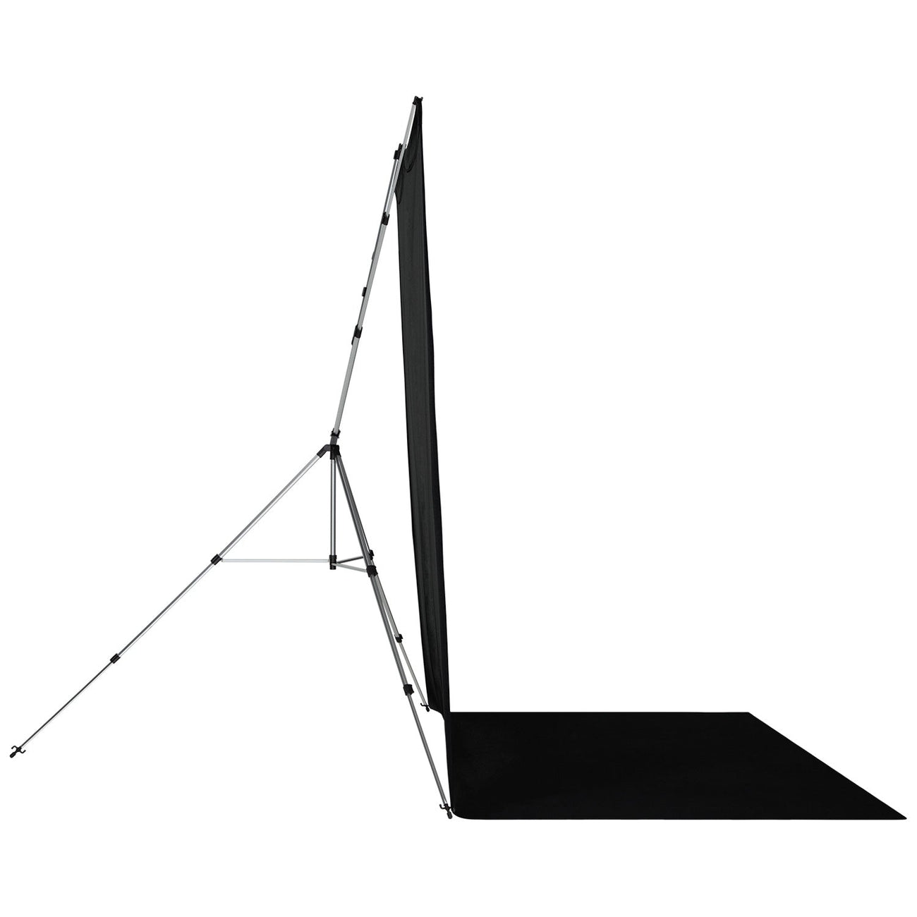 X-Drop Pro Wrinkle-Resistant Sweep Backdrop Kit - Rich Black (8' x 13'