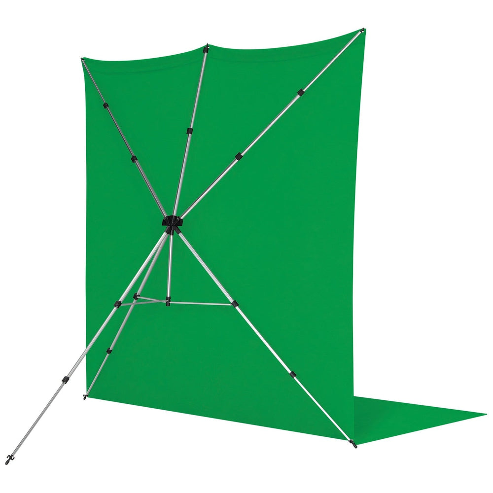 X-Drop Pro Wrinkle-Resistant Sweep Backdrop Kit - Chroma-Key Green Scr